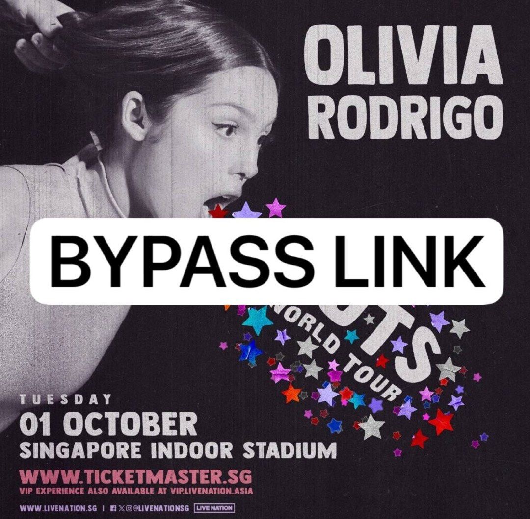 BYPASS LINK Olivia Rodrigo Singapore Bangkok Concert Tickets GUTS World Tour Sales Ticketing ...