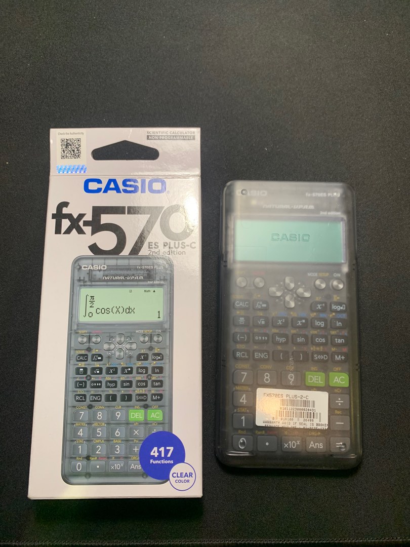 CASIO fx-570 ES PLUS (transparent), Computers & Tech, Office & Business ...