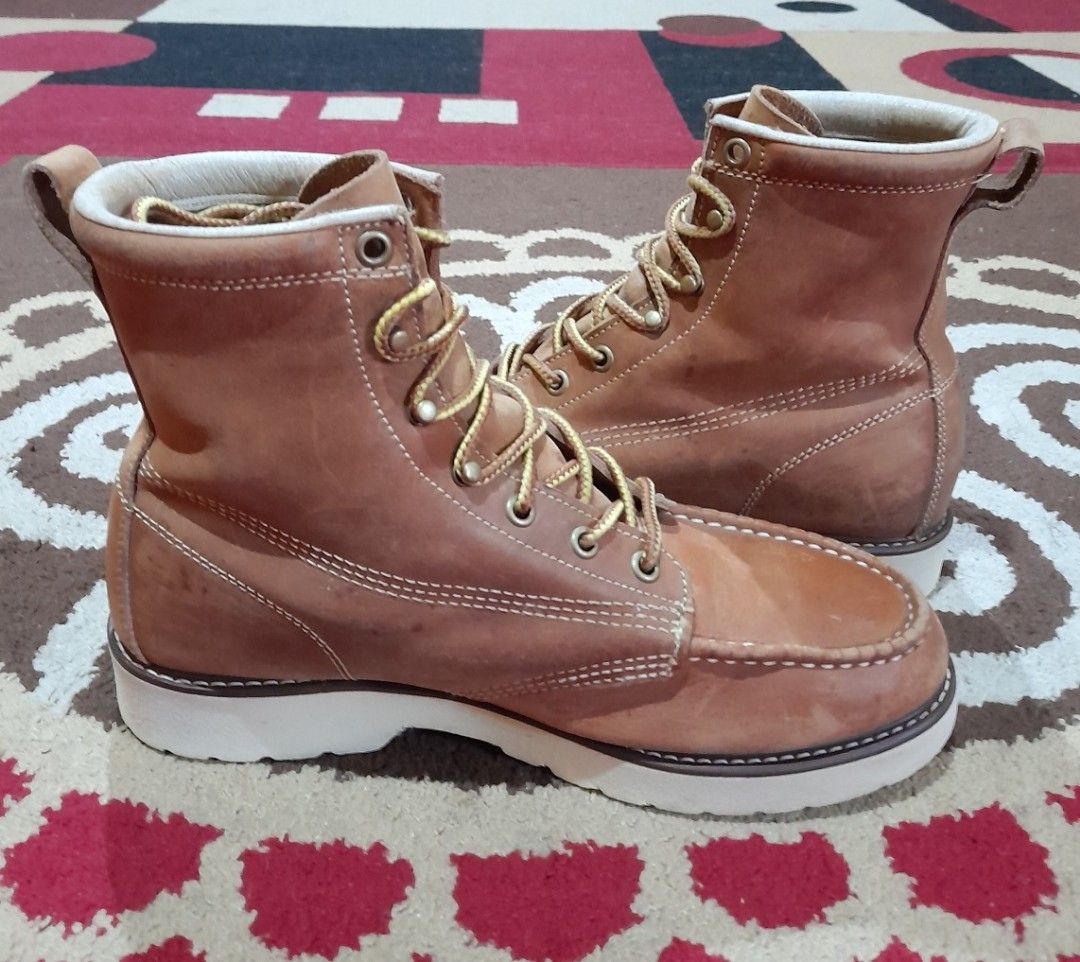 Columbus Moc toe Leather Boots Not Redwing, Red Wing, Timberland ...