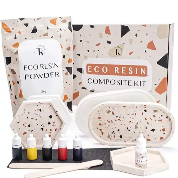 DIY Coaster DIY Tray Eco Resin Kit for Beginners Terrazzo Resin Kit ...