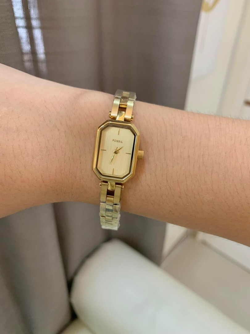 FOSSIL SMALL AUDELIA ALL GOLD DIAL AUTHENTIC WATCH, Women's Fashion ...