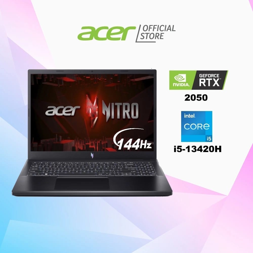 Gaming Laptop RTX 2050 | Acer Nitro V 15 i5 Intel | 144Hz Display ...