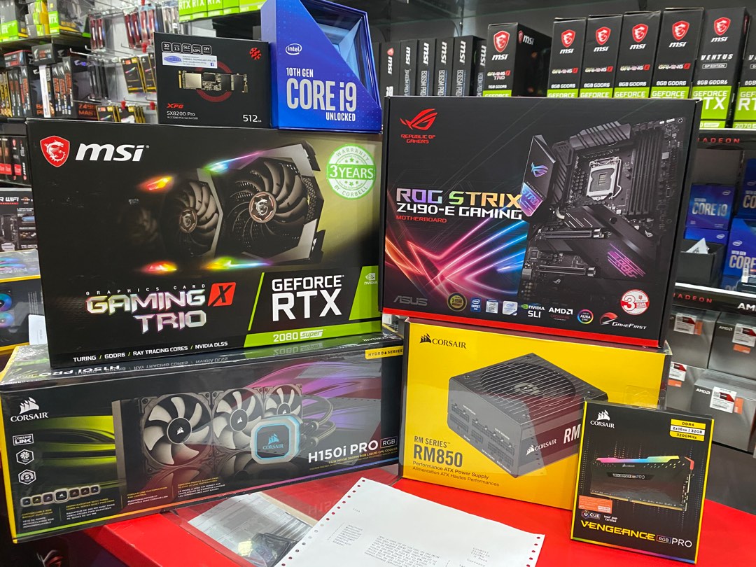 Gaming PC i9-10900k RTX 2080 SUPER Kraken Z73 360mm Liquid Cooler ...