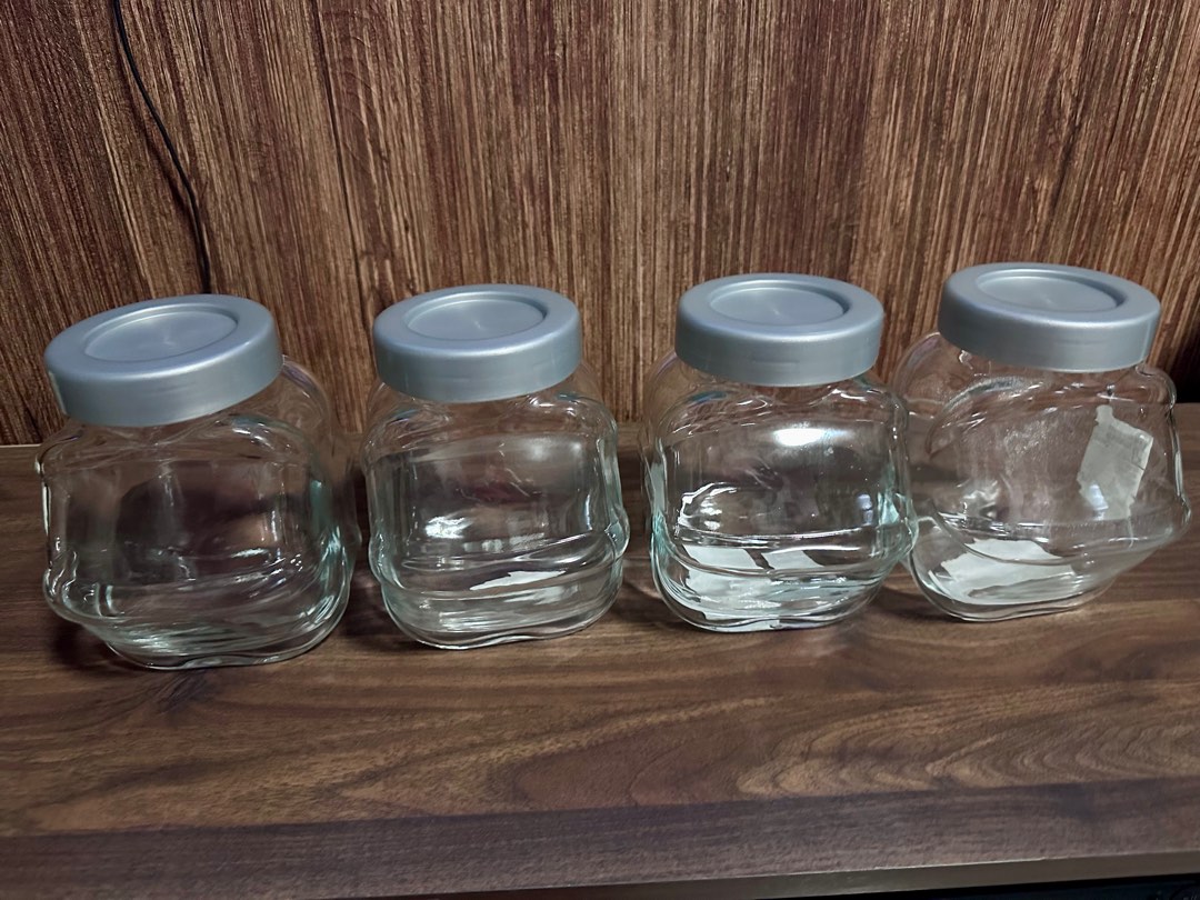 Ikea Balang Glass Jar with Lid 4 Pieces, Furniture & Home Living ...