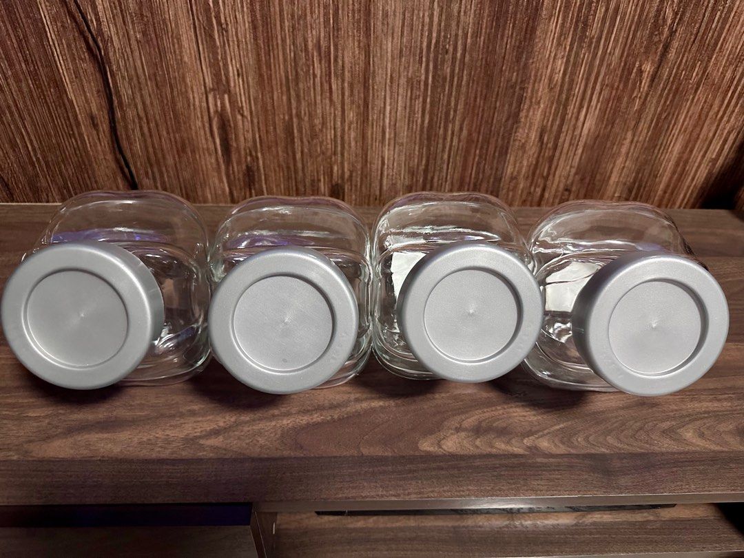 Ikea Balang Glass Jar with Lid 4 Pieces, Furniture & Home Living ...