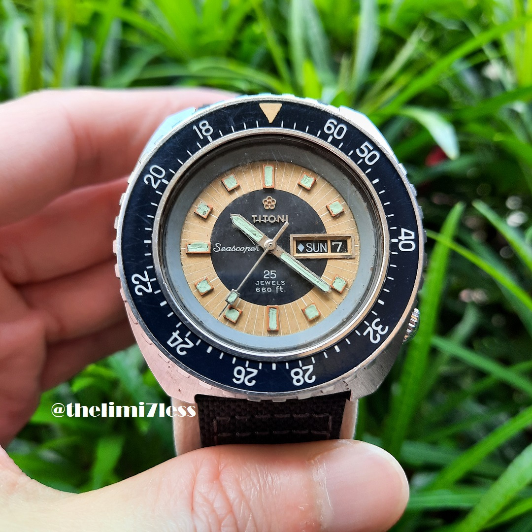 Jam tangan Titoni Seascoper diver 25 jewels 660 ft 8112 automatic swiss ...