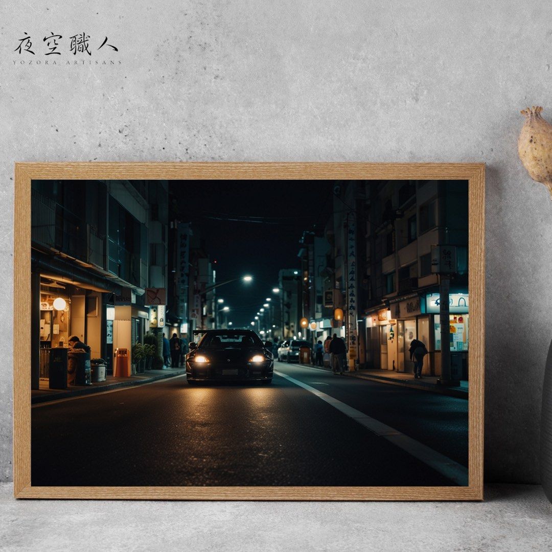 Japanese Mural Art Wall art decor scenery mountain lake streets ...