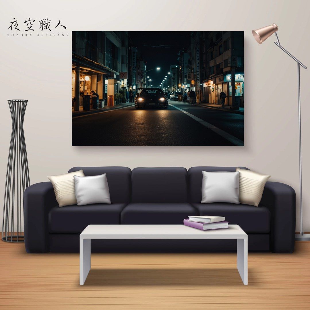Japanese Mural Art Wall art decor scenery mountain lake streets ...