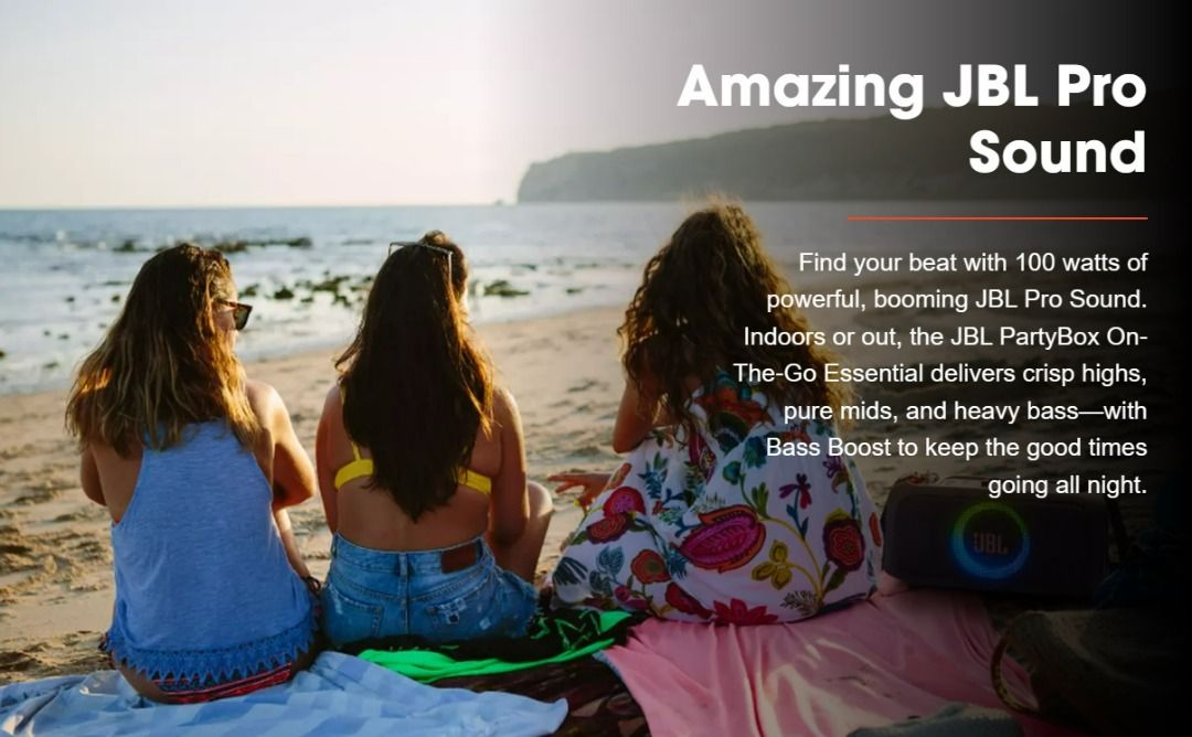 JBL PartyBox (OTG Essential) On The Go Essential Portable Party Speaker ...