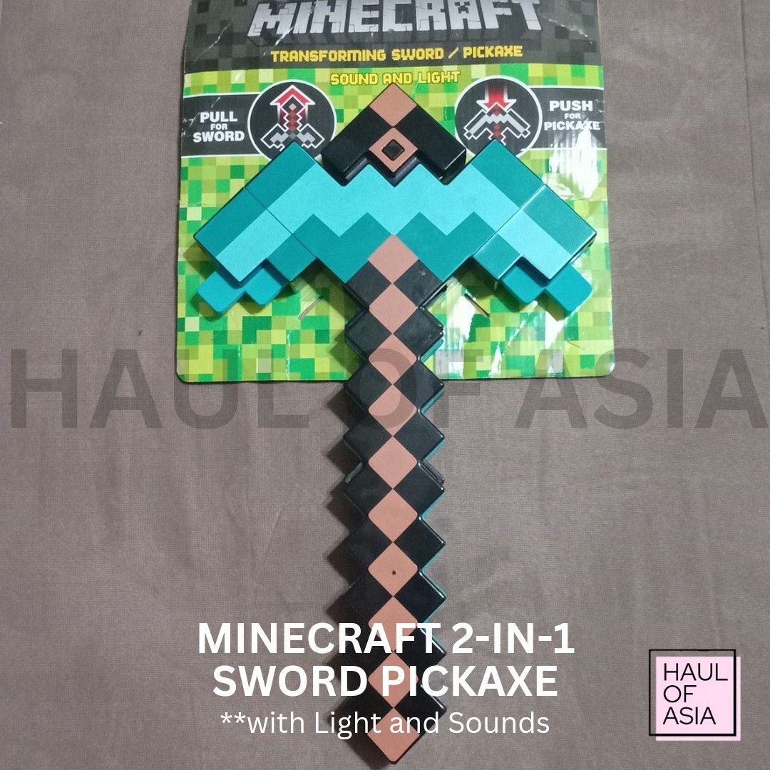 MINECRAFT 2in1 SWORD PICKAXE, Hobbies & Toys, Toys & Games on Carousell