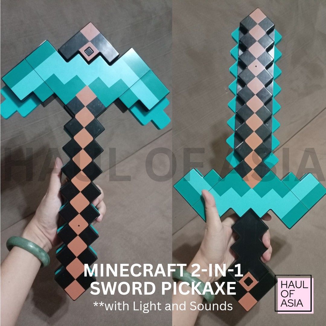 MINECRAFT 2in1 SWORD PICKAXE, Hobbies & Toys, Toys & Games on Carousell