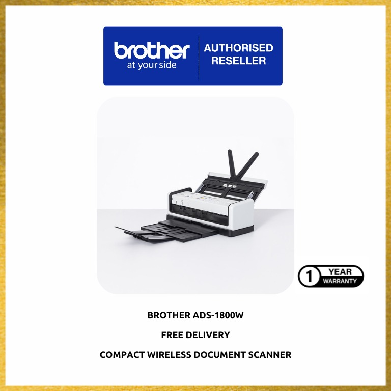 [NEW ARRIVAL] Brother ADS-1800w Wireless Document Scanner, Computers ...
