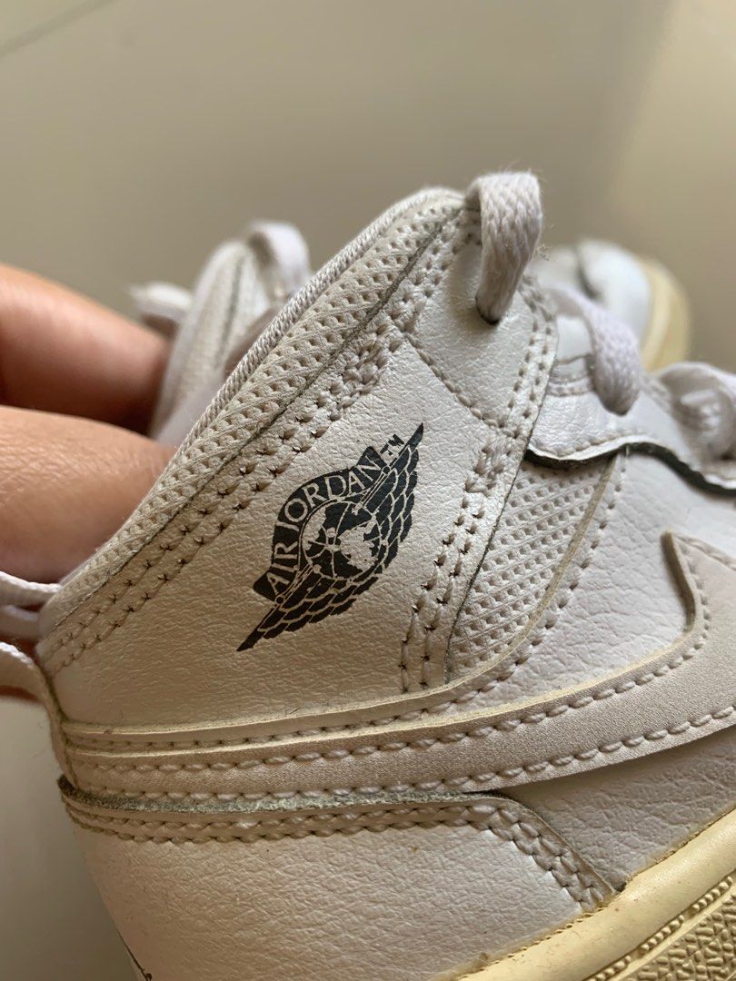 Nike Air Jordan 1 triple white size 8c / 25 euro, Bayi & Anak, Lainnya ...