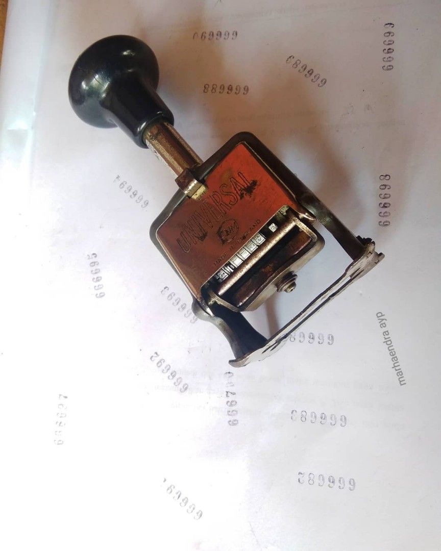 Numerator made in England vintage jadul antik kuno, Buku & Alat Tulis ...