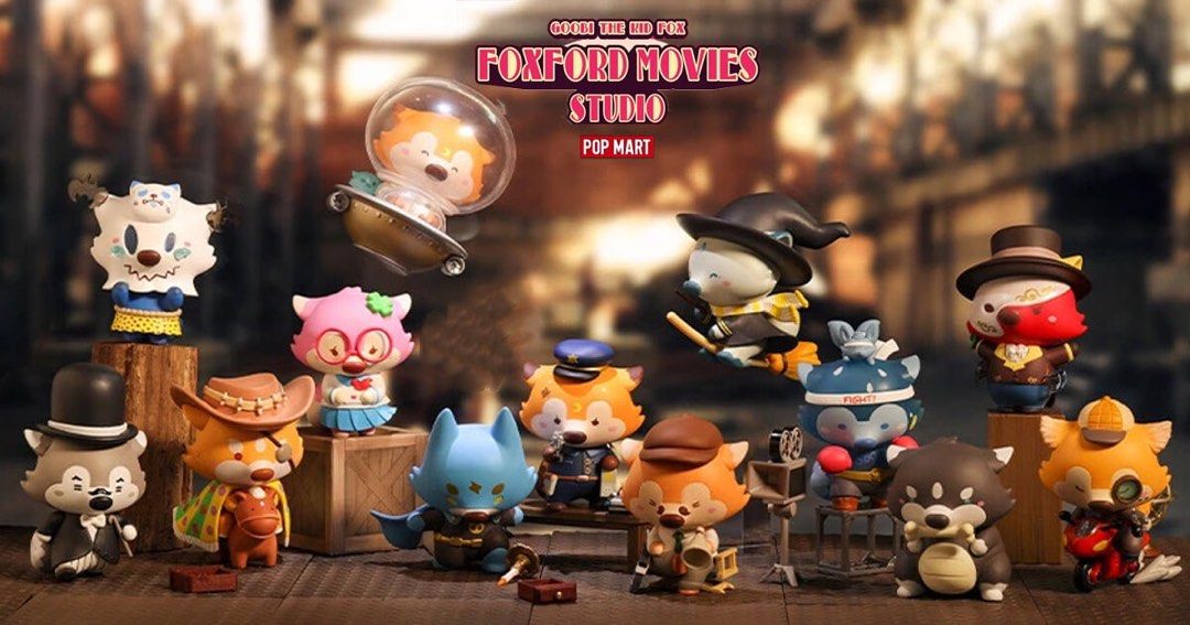 Okluna x Popmart Goobi the Kid Fox - Foxford Movies Studio (Full Set w ...