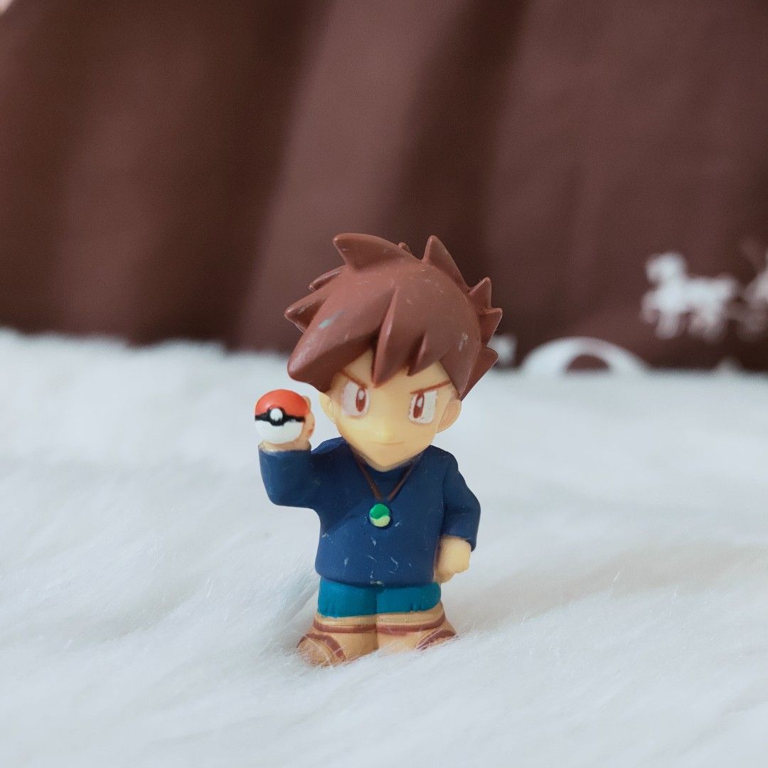 POKEMON Blue Trainer Gary Oak Collectible Finger Puppet Figure, Hobbies ...