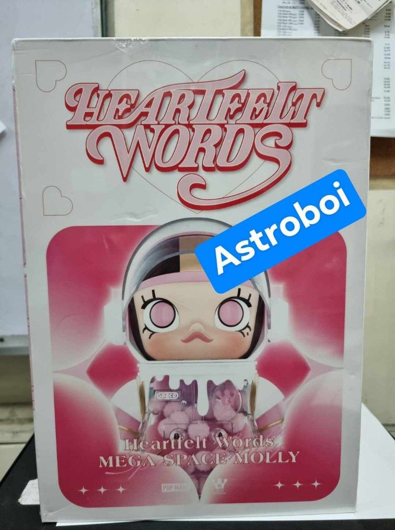 Pop Mart Mega Space Molly HeartFelt Words 400%, Hobbies & Toys, Toys & Games on Carousell