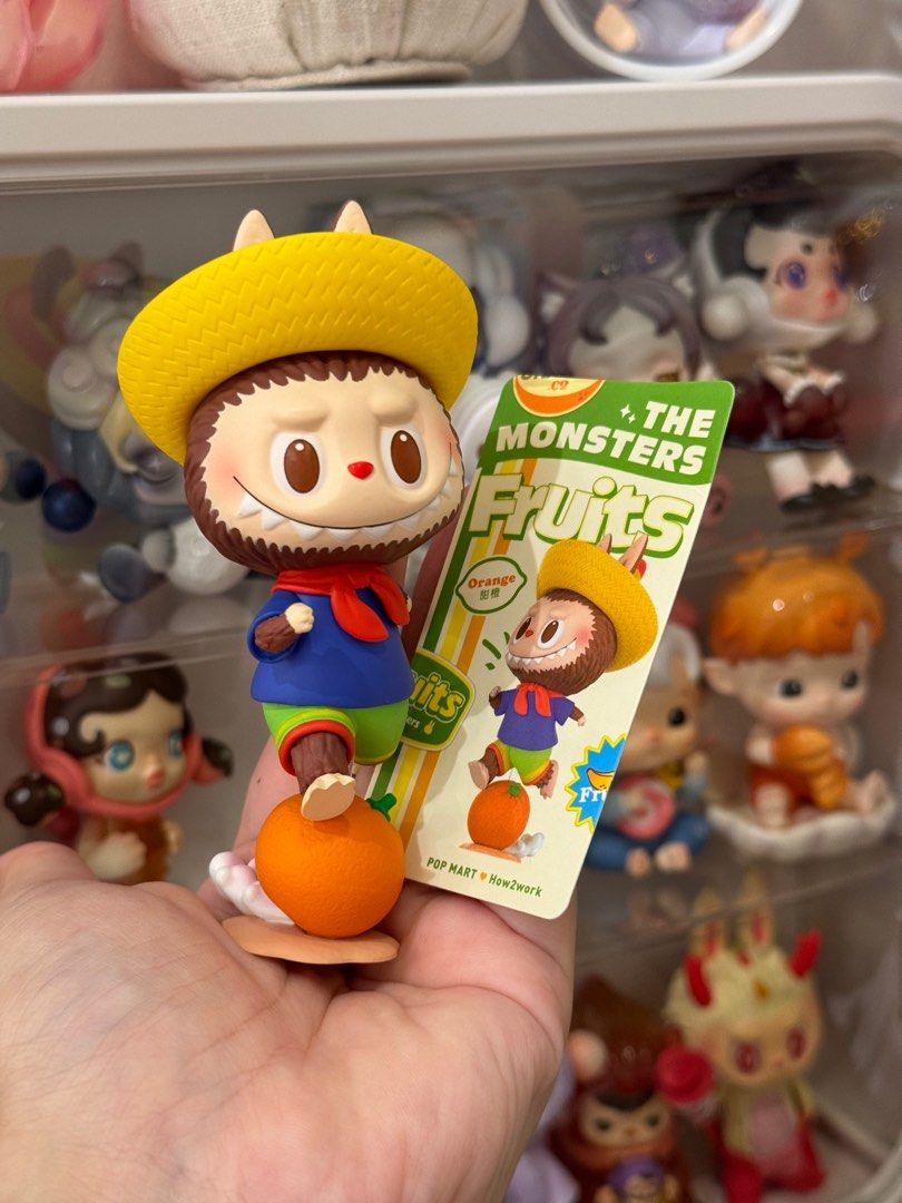 popmart labubu fruits series - orange, Hobbies & Toys, Toys & Games on Carousell