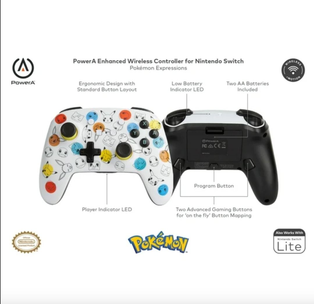 PowerA Enhanced Wireless Controller for Nintendo Switch - Pokémon ...