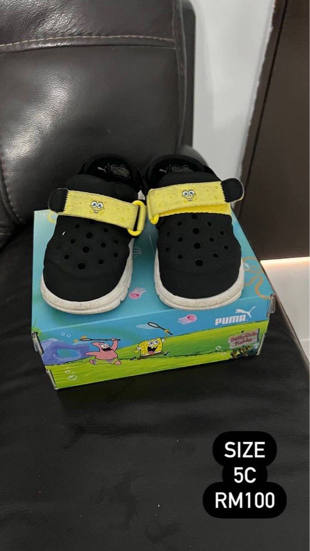 Puma x spongebob, Babies & Kids, Babies & Kids Fashion on Carousell