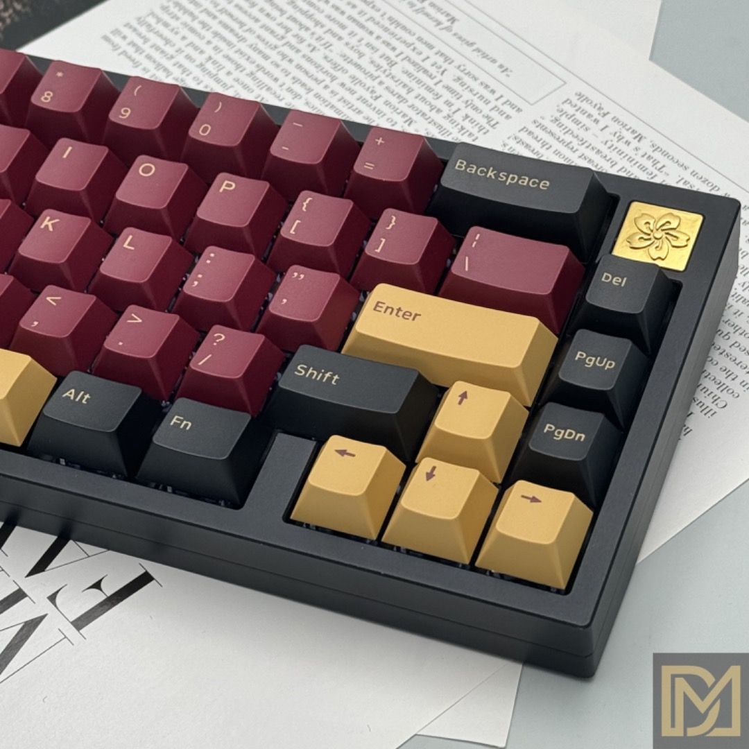 Red Samurai Keycap PBT Double Shot Cherry GMK Keycaps 168pcs RedSuns ...