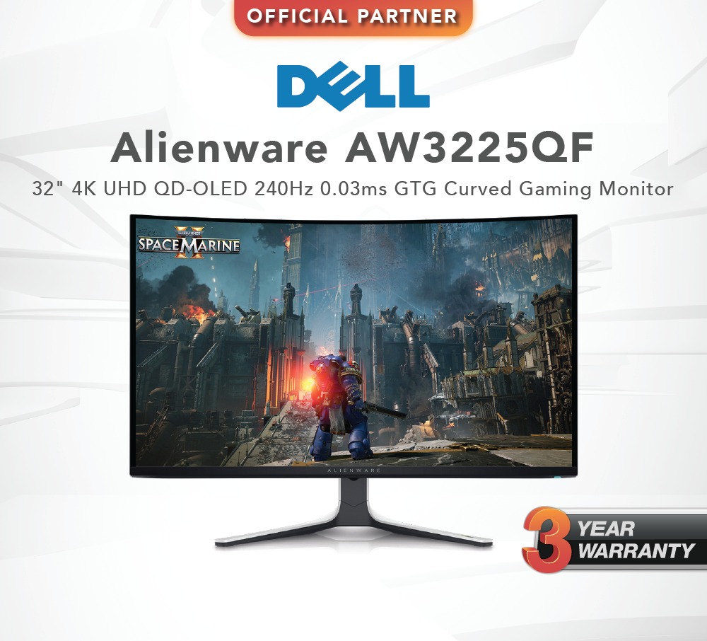[FREE DELIVERY] Alienware AW3225QF 32" 4K QD-OLED Gaming Monitor ...