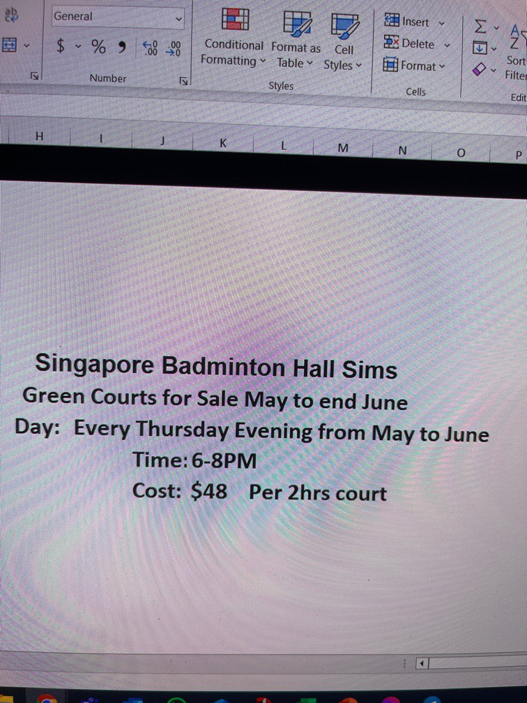 SBH badminton courts Sims every thurs 6-8pm, Sports Equipment, Sports ...