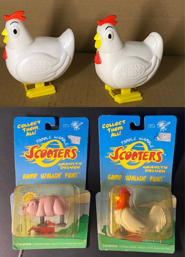 Scooters pig & hen ($9) Hubba Bubba pooping Wind-Up Chicken ($9 ...