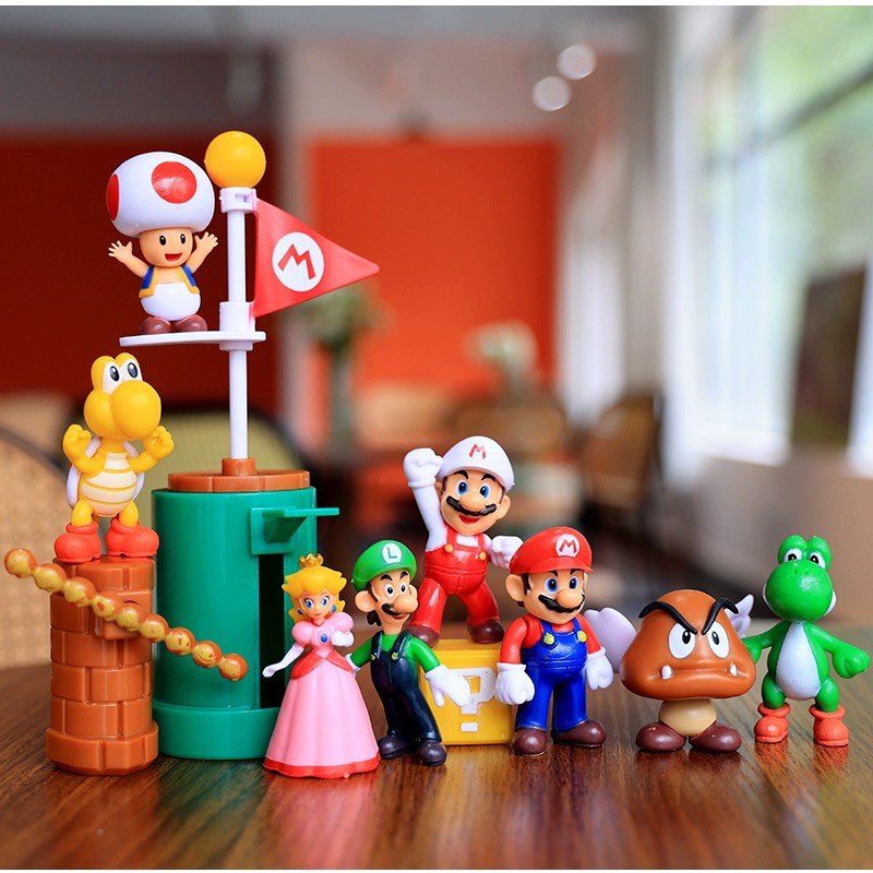Super Mario Bros Lugi Princess Peach Goomba Yoshi Toad Bowser Wario ...