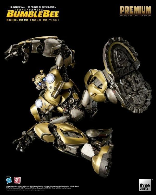 Threezero Transformers: Bumblebee PREMIUM Bumblebee (Gold Edition) 變形金剛 大黃鋒 純金特別版, 興趣及遊戲, 玩具 ...