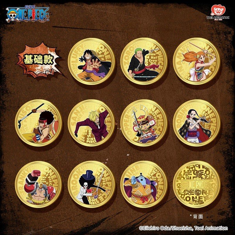 TOEI LICENSED One Piece Gold Coin Collectible Blind Box 25th ...