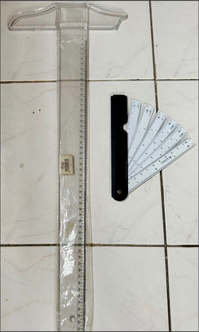 T-Ruler & Fan Scale Ruler, Hobbies & Toys, Stationery & Craft ...
