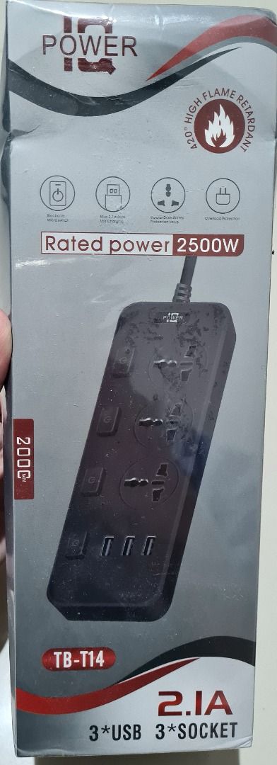 Universal Power Socket - 2.1A Rated Power 2500W Kontak USB, Elektronik, Lainnya di Carousell