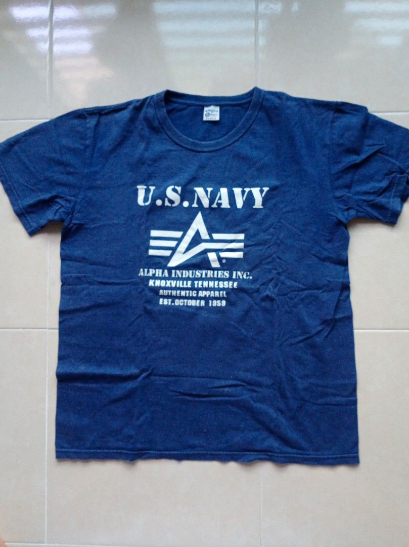 Us Navy Alpha industries us military army tshirt, Men's Fashion, Tops ...