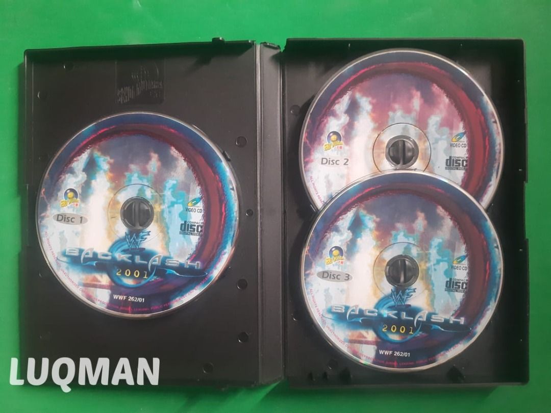 VCD WWF BACKLASH 2001 Sendi Mutiara, Hobbies & Toys, Music & Media, CDs ...