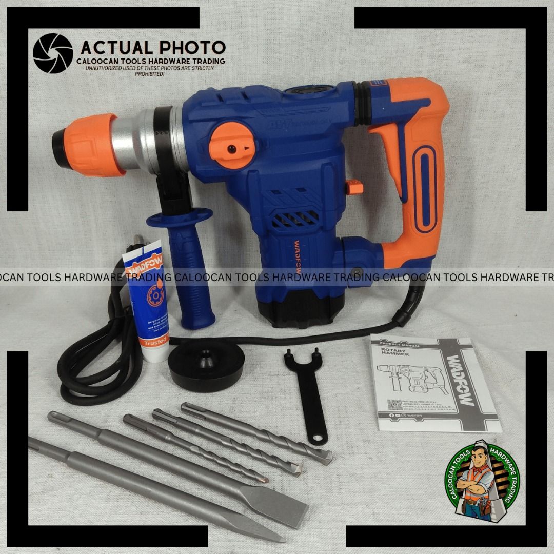Wadfow 1500W SDS Plus Rotary Hammer / Chipping Gun (WRH2D32 ...