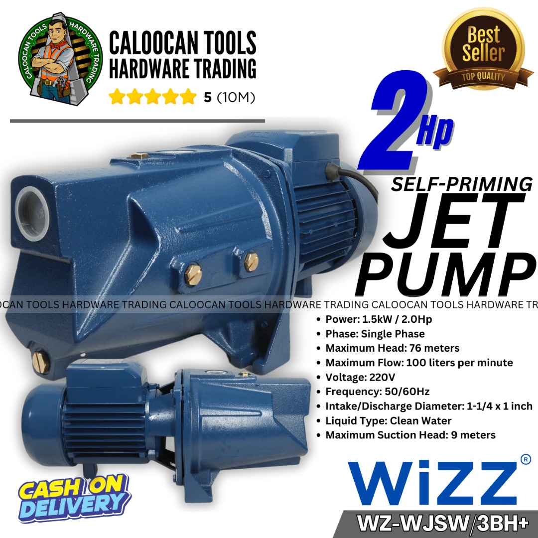 Wizz Self-Priming Jet Pump / Electric Water Pump 2HP - (WZ-WJSW/3BH+), Commercial & Industrial ...
