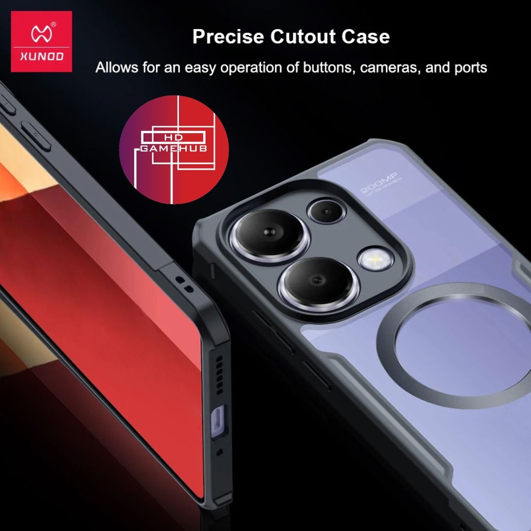 Xiaomi Redmi Note 13 (4G) (INT) XUNDD Beetle MagSafe Armor Shockproof Case (Black) Magnetic Case ...