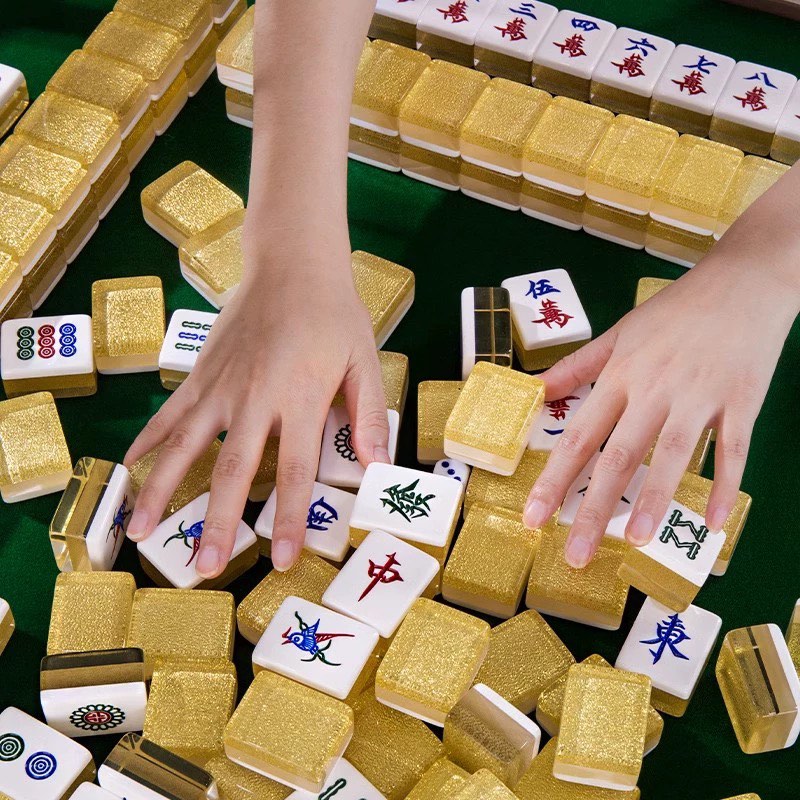 3 layer Golden mahjong set, Hobbies & Toys, Toys & Games on Carousell