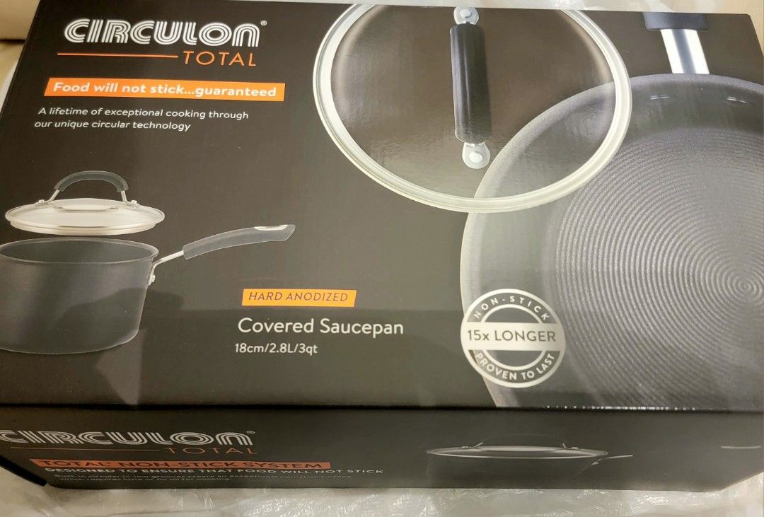 美亞廚具 Circulon 18cm 不黏單柄鍋 連蓋 煲, 傢俬＆家居, 廚具和餐具, 炊具及配件 - Carousell