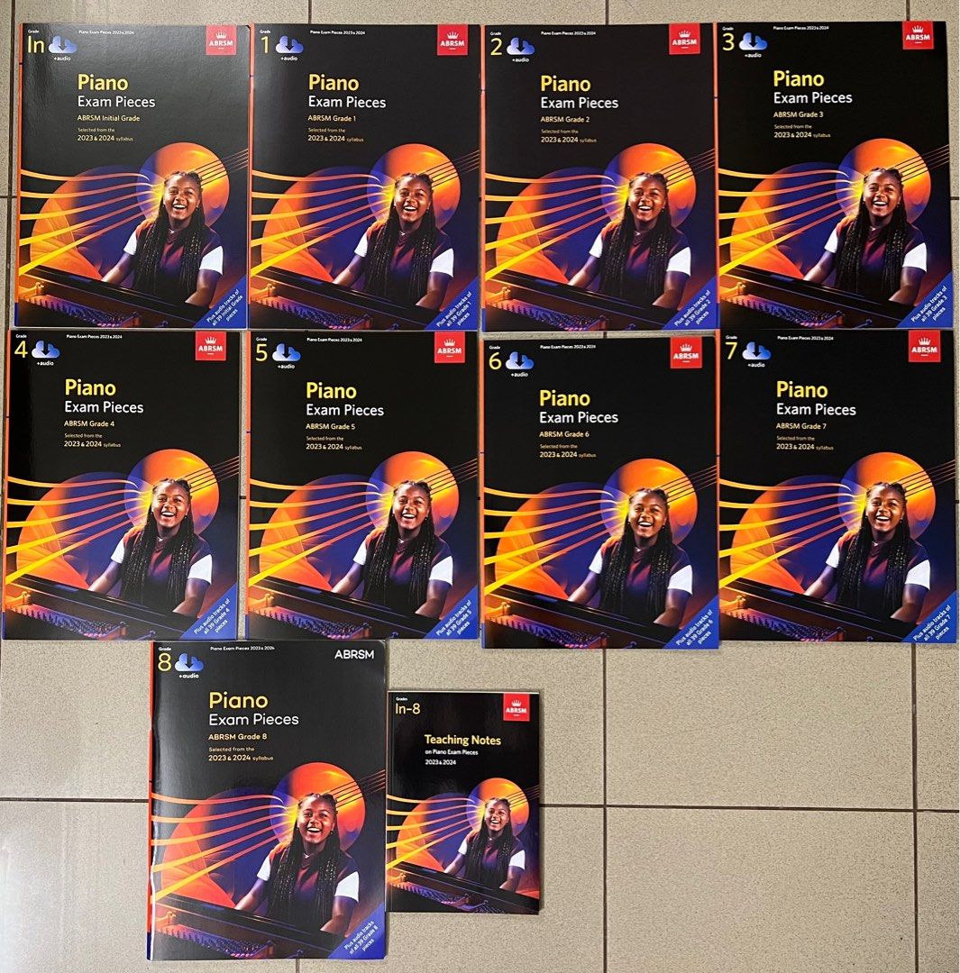 Abrsm Piano Exam Pieces 2023-2024 Grade (Initial-8), Hobbies & Toys, Music & Media, Music Scores ...