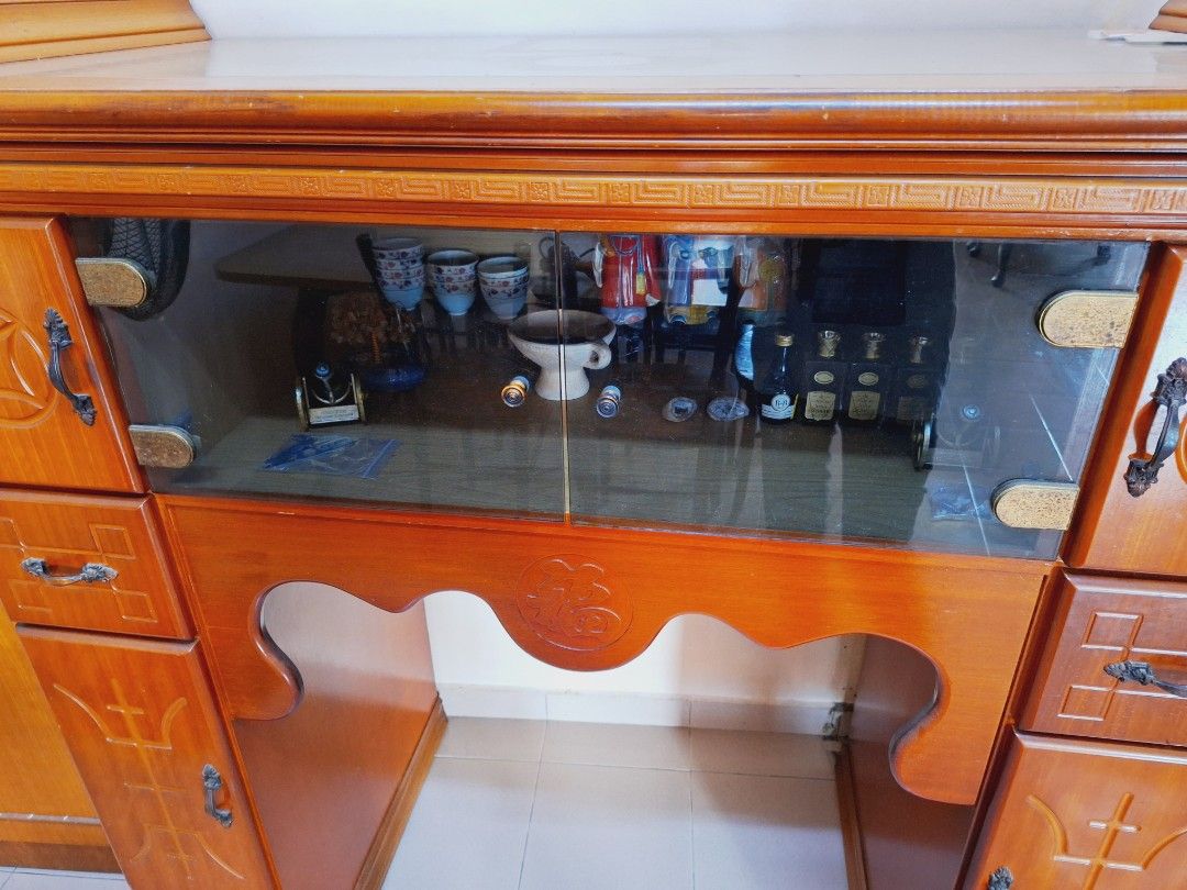 Altar Chinese Prayer Table Cabinet Solid Teakwood, Furniture & Home ...