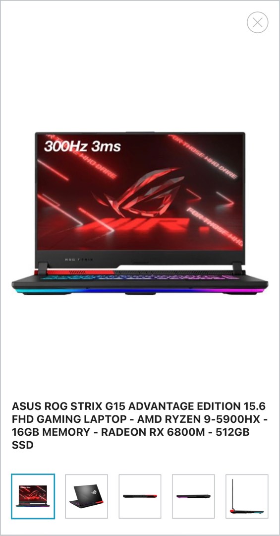 Asus ROG Strix G15 Advantage Edition, Computers & Tech, Laptops ...