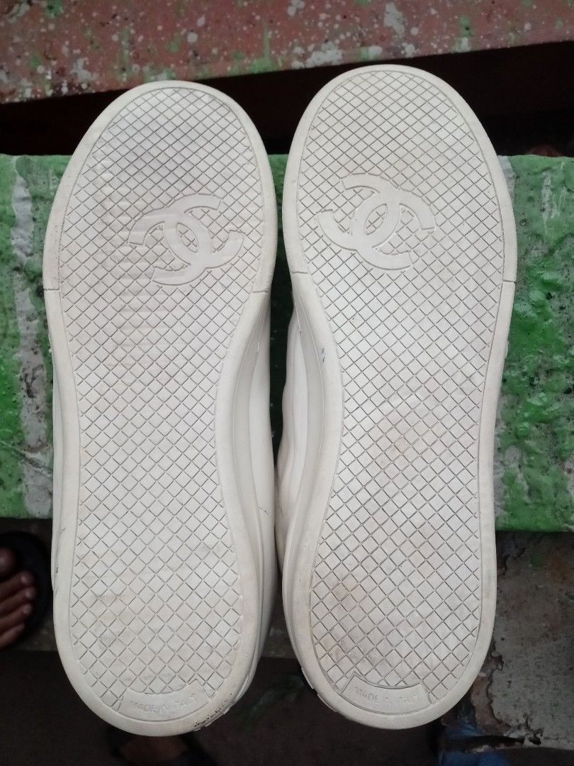 CHANEL CALF SKIN LEATHER LUXURY SNEAKERS MONOGRAM LOGO, Fesyen Pria ...