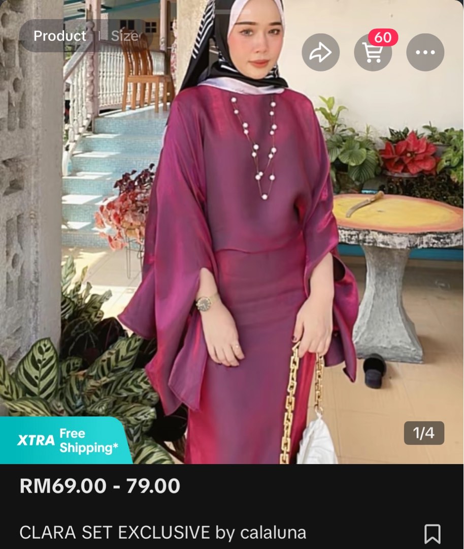 Clara Set, Women's Fashion, Muslimah Fashion, Baju Kurung & sets on Carousell