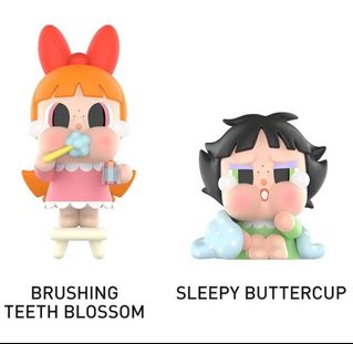 Crybaby Powerpuff girls Brushing teeth blossom/Sleepy buttercup/Mayor ...