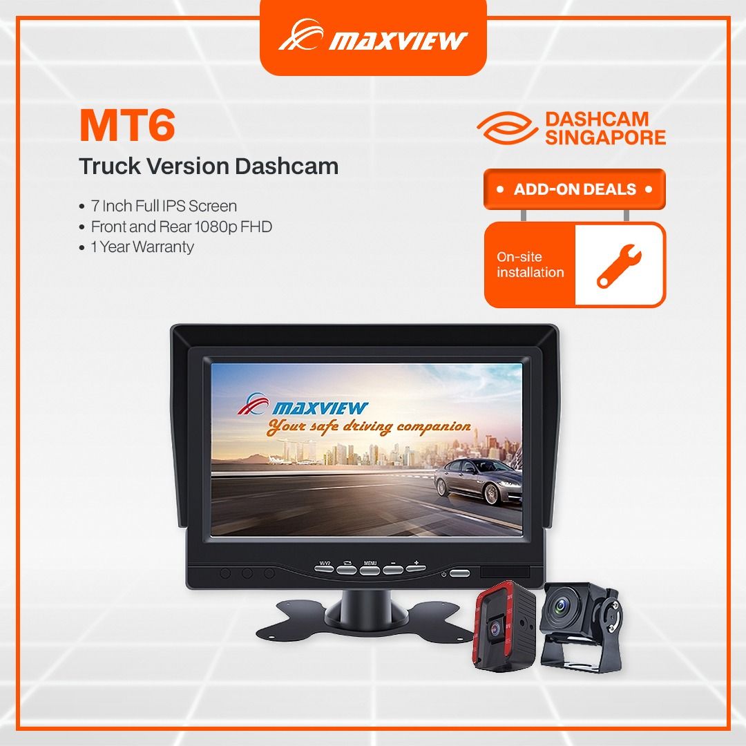 Dashcam for Van/Lorry/Truck/Bus/Coach | Maxview MT6 Heavy Vehicle Dual ...