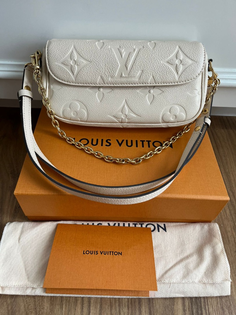 Excellent LV Ivy Monogram Empre cream / ivory GHW 2023 complete set box ...