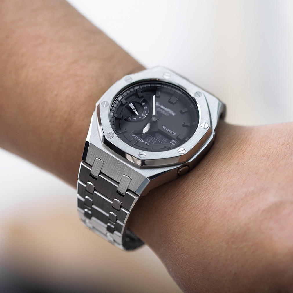 G-Shock GA2100 100% Stainless Steel AP Royal Oak Mod Kit Case And Strap ...