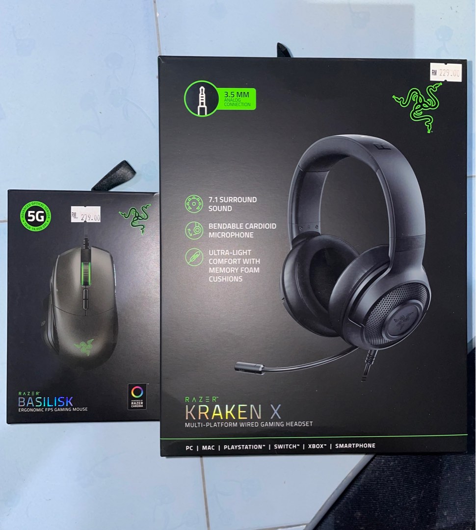 Kraken X And Basilisk V1, Computers & Tech, Parts & Accessories, Computer Keyboard on Carousell